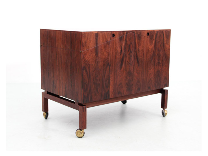 Bar à roulette scandinave en palissandre de Rio | Galerie Møbler