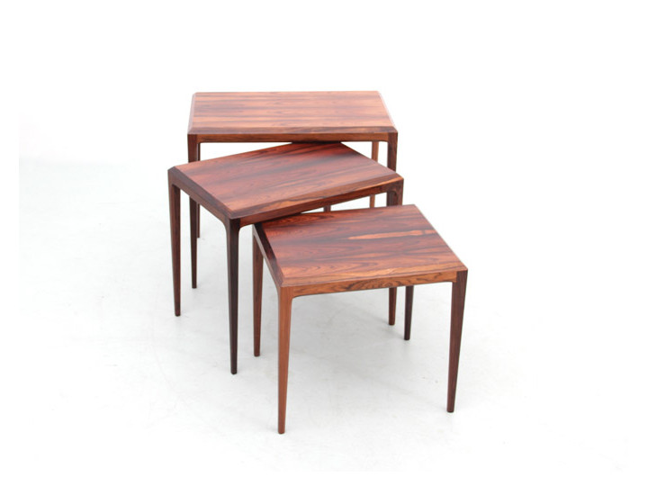Mid-Century modern scandinavian nesting tables in Rio rosewood by ...