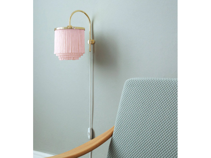 Mid-century modern scandinavian wall lamp Fringe pink pale | Galerie Møbler