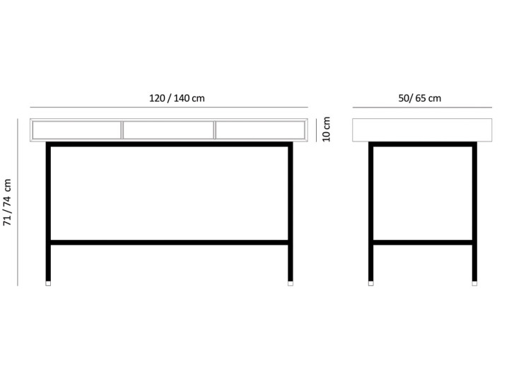 Made-to-measure desk model Roman Large | Galerie Møbler