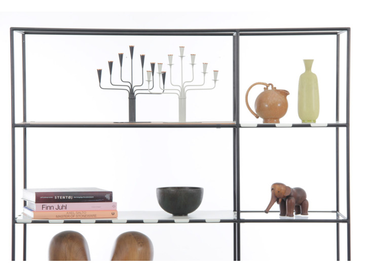 Mid century modern scandinavian Original Shelf walnut and lacquered ...