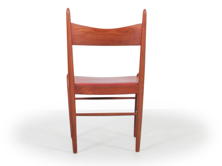 Mid-Century modern scandinavian set of 6 dining chairs in teak by H ...