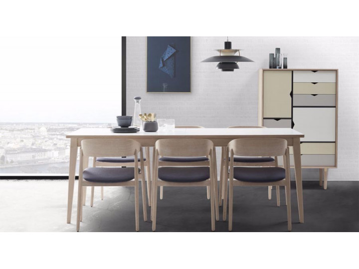 Scandinavian Extendable Dining Table model T3 laminate. 6/12 seats ...