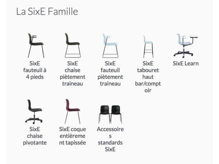 SiXe chair, four legs. | Galerie Møbler