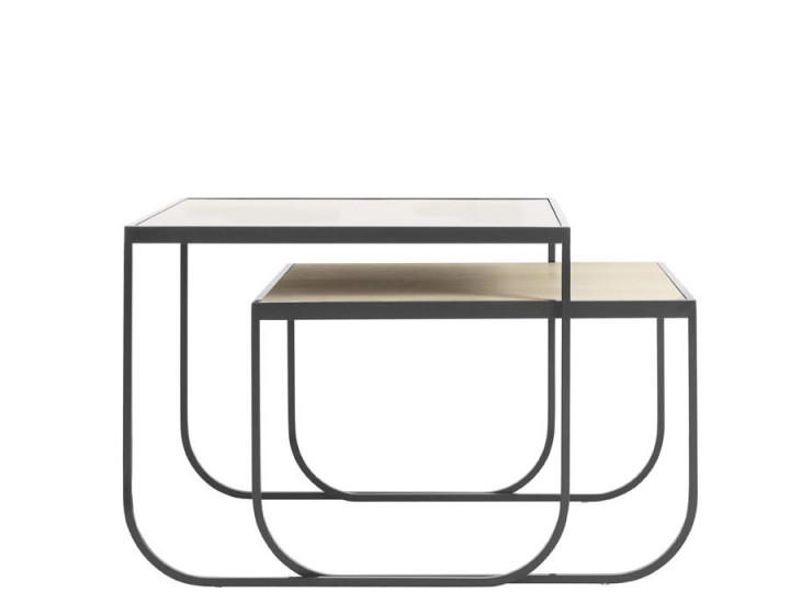 Tati Side Table Square High Stone | Galerie Møbler