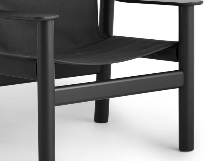 Bernard Lounge chair Canvas black | Galerie Møbler