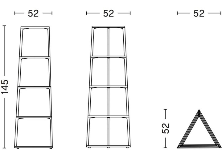 Eiffel shelve triangle 5 | Galerie Møbler