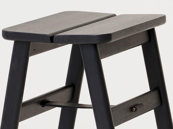 Angle Stool, Black-stained Oak | Galerie Møbler