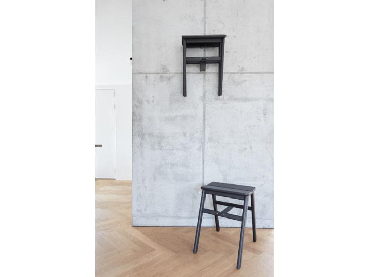 Angle Stool, Black-stained Oak | Galerie Møbler