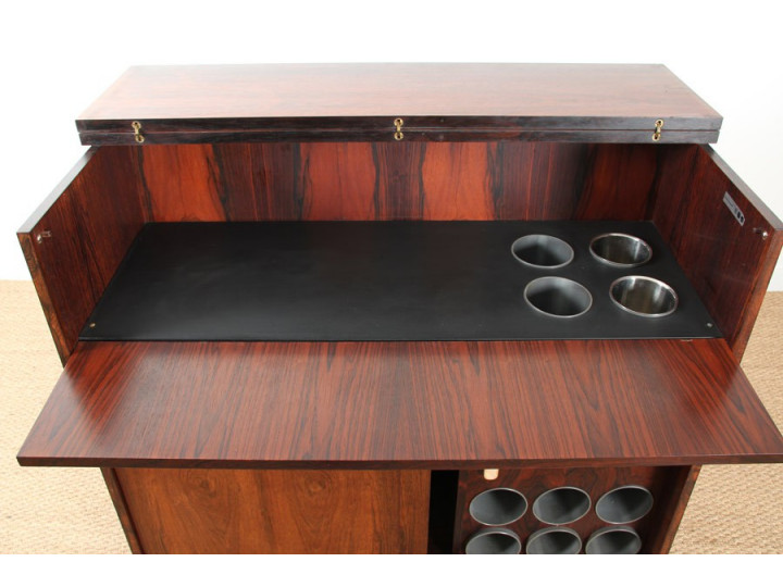Scandinavian bar on wheels in Rio rosewood | Galerie Møbler