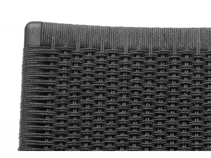 Woven Danish paper cord in black. 500 m. | Galerie Møbler