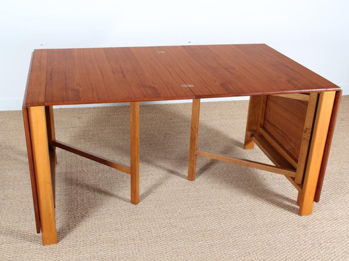 Mid-Century Modern scandinavian Gateleg Table in style of Bruno ...