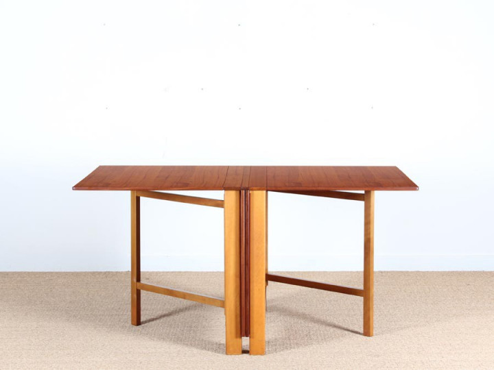 Mid-Century Modern scandinavian Gateleg Table in style of Bruno ...