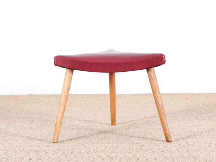Mid-Century modern danish 3 legs stool in oak | Galerie Møbler