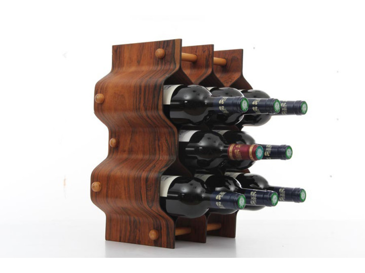 Mid modern century wine rack by Torsten Johansson in Rio rosewood ...