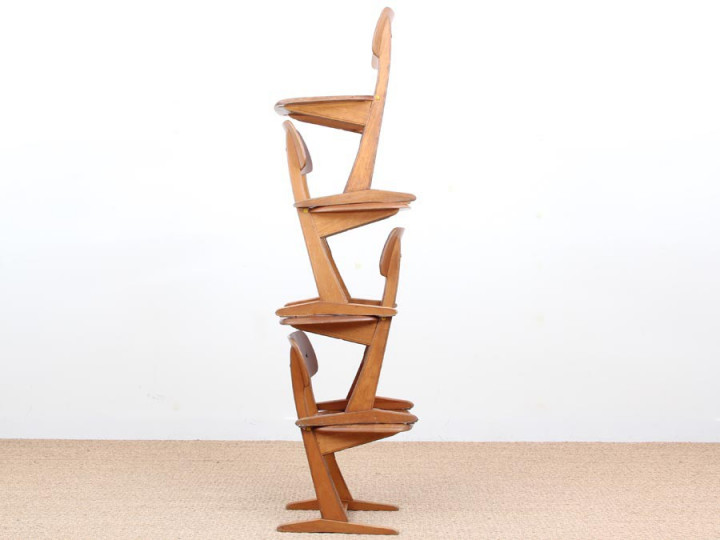 Mid century modern german school chair by Casala | Galerie Møbler