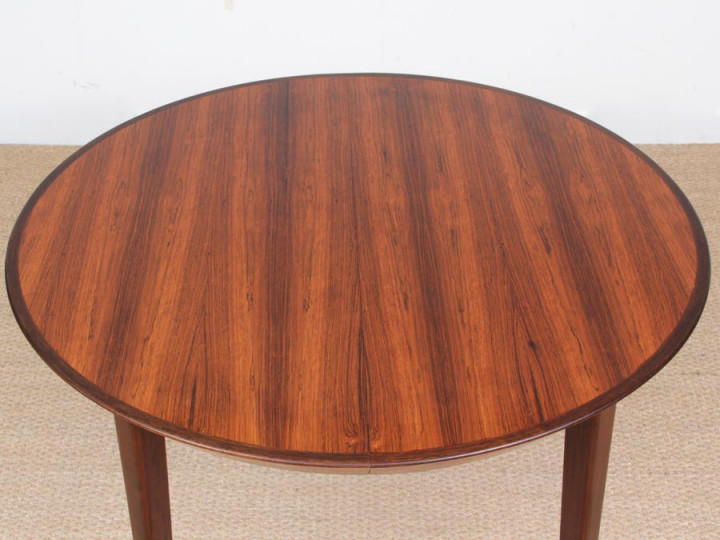 Mid-Century modern scandinavian round dining table in Rio rosewood 6/10 ...