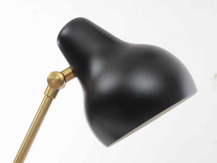 Mid-Century modern scandinavian floor lamp VL38 black by Vilhelm Lauritzen for Louis Poulsen ...