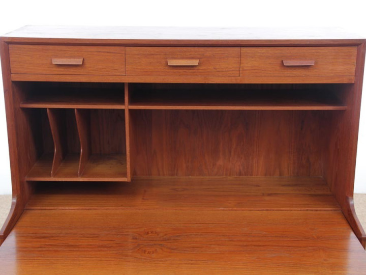 Mid-Century Modern Danish secretary in teak by Arne Wahl Iversen ...