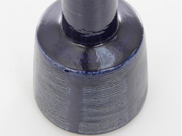 Mid-Century modern scandinavian ceramic Palhus lamp. Dark blue