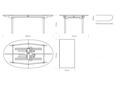 Table de repas scandinave modèle CH338. Edition neuve. | Galerie Møbler