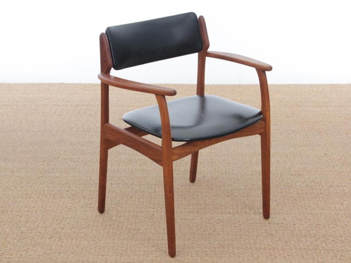 Mid-Century modern scandinavian arm chair in teak by Erik Buck ...