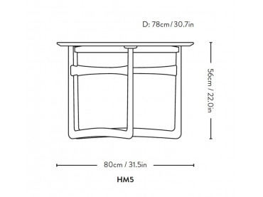 Drop Leaf side table HM5 by Hvidt and Mølgaard. New edition | Galerie Møbler