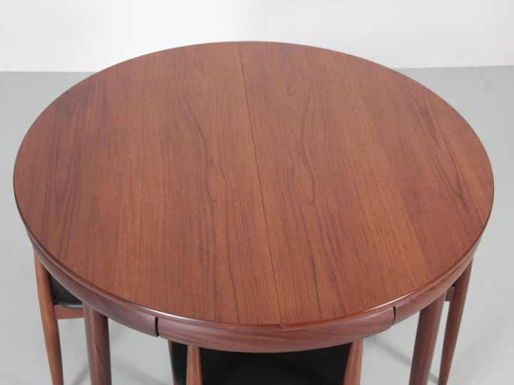 Table de repas scandinave à rallonges Dining set en teck model 630 ...