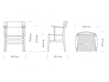 Mid-Century modern scandinavian chair model CH26 by Hans Wegner ...