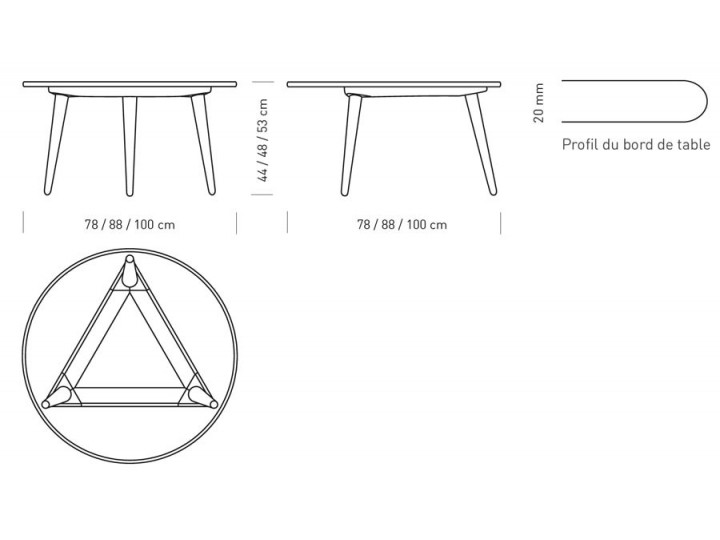 Table basse scandinave modèle CH008 noyer. Edition neuve. | Galerie Møbler