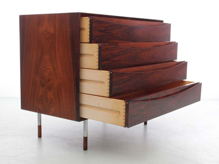 Mid century modern scandinavian chest of drawers in rosewood by Arne ...